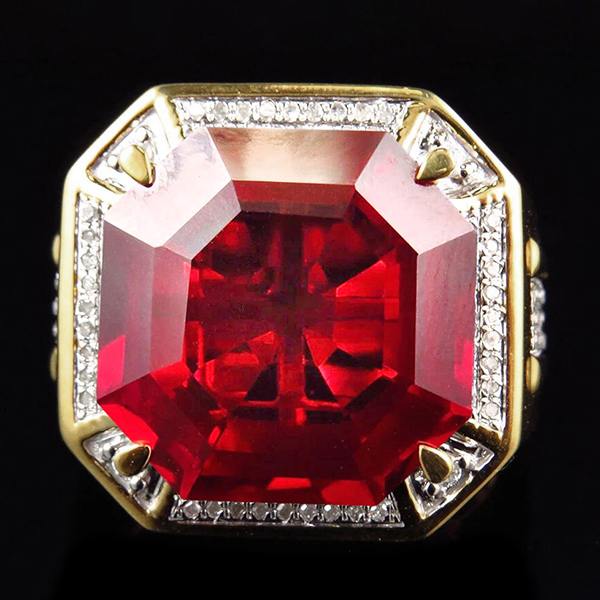 ruby stone ring for men gold
