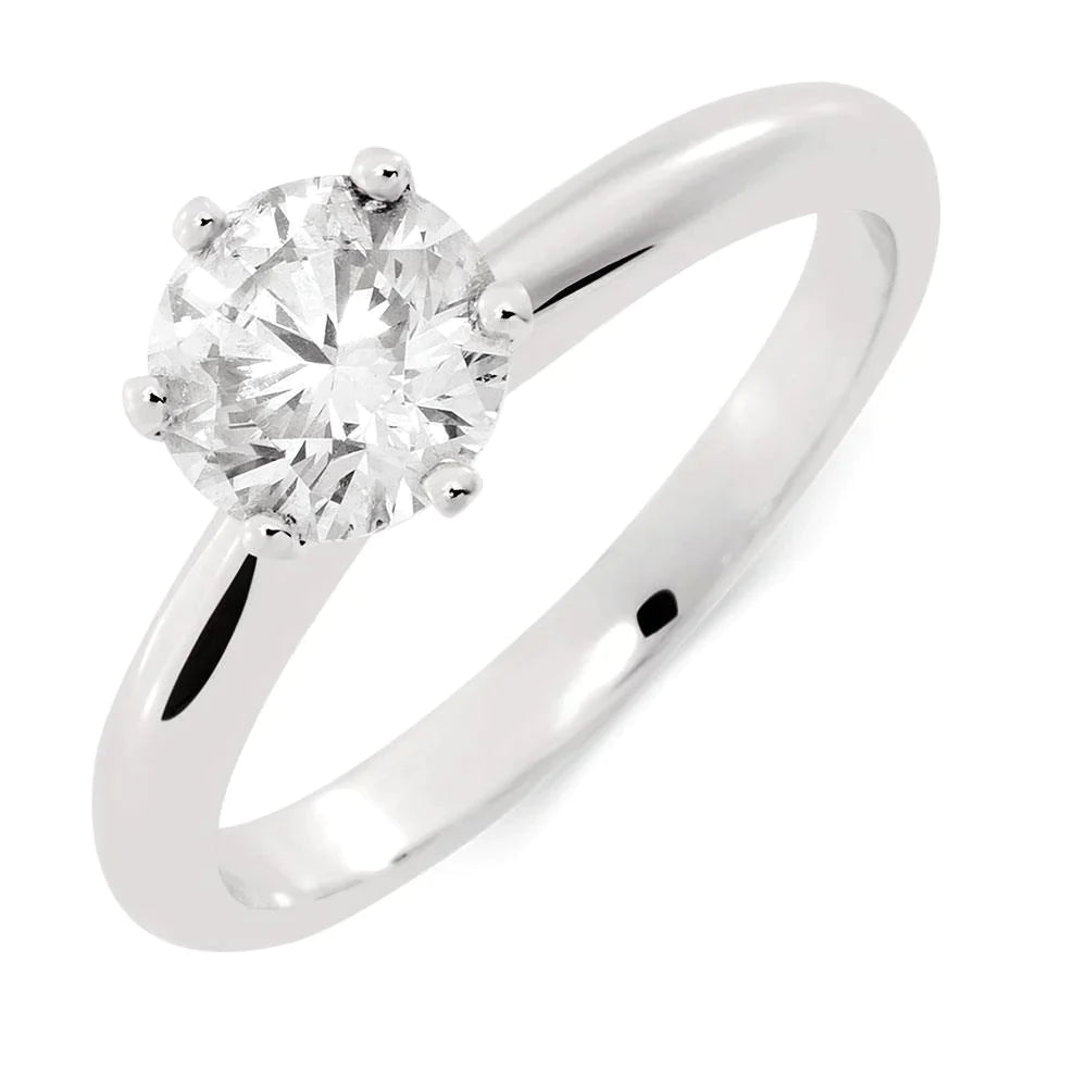 Solitaire 1 Carat Natural Earth Mined Diamond Engagement Ring ...