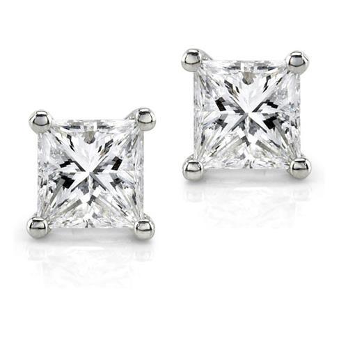 1-carat-prong-set-princess-cut-diamond-stud-earring-14k-white-gold ...