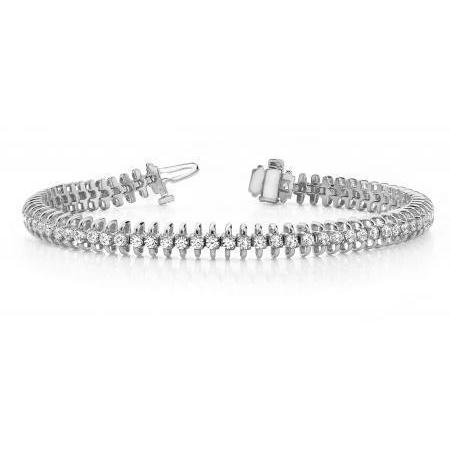 6.20 Ct Sparkling Round Lab Grown Diamonds Ladies Tennis Bracelet Whit ...