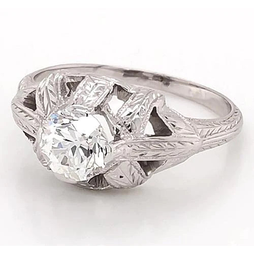 LikeEdwardianJewelryDiamondEngagementRingMilgrainProngSetting3 ...