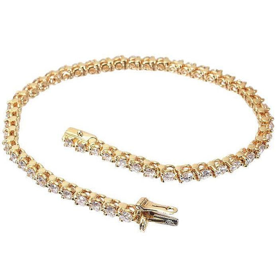 Round Natural Earth Mined Diamond Tennis Bracelet 57 Stones 4.56 Ct. Y ...